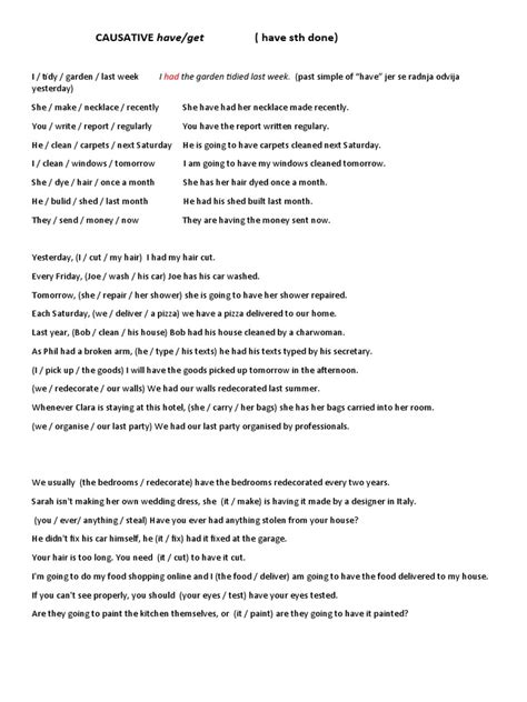 2 Raz Causative Have Exercises Pdf