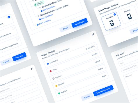 A Collection Of Modals Product Ui Popups And Dialogues On Behance