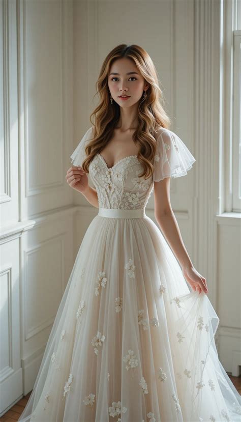 Elegant Floral Wedding Dress Timeless Bridal Gown For A Romantic