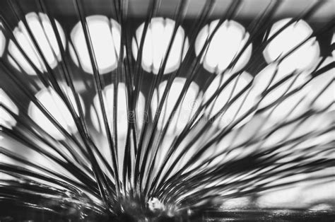 Close Up Macro Of A Thin Wire Backlit In Black And White Abstraction