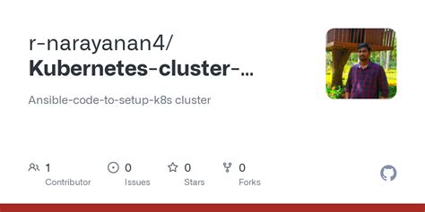 Github R Narayanan4kubernetes Cluster Setup Ansible Code To Setup