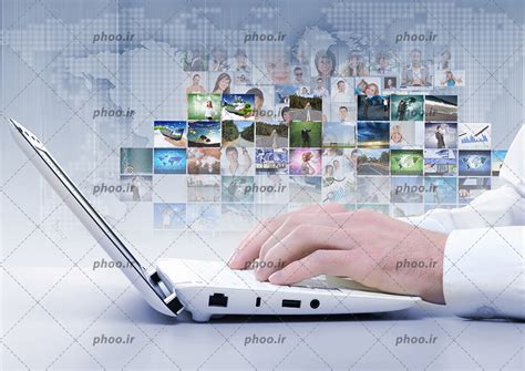 عکس با کیفیت مرد در حال کار با لپ تاپ و انتخاب عکس های متفاوت عکس با کیفیت و تصاویر استوک حرفه ای