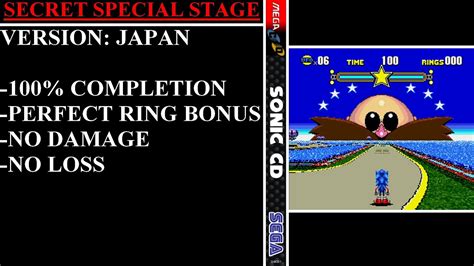 Sonic Cd [japan] Sega Mega Cd Secret Special Stage Youtube