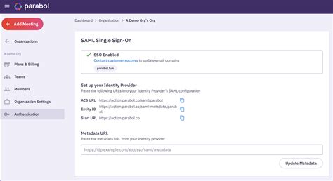 How To Set Up Saml Sso For Parabol