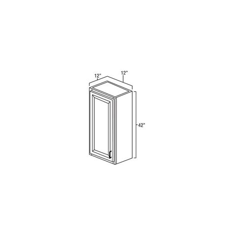 White Shaker 12x42 Single Door Wall Cabinet