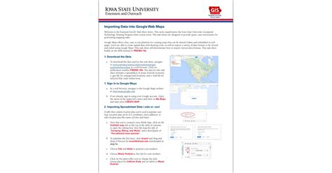 Importing Data Into Google Web Maps