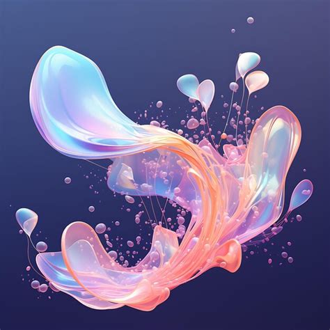 Premium Photo Background Of Organic Amoeba Shapes Shimmering Metallic