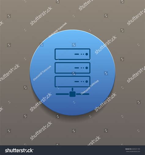 Computer Server Icon Flat Design Vector Stock Vector Royalty Free Shutterstock