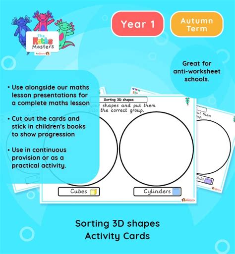 Year 1 Sorting 3d Shapes Activity Cards Time Saving White Rose Pdf
