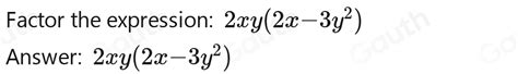Solved A Factorise Completely 4x 2y 6xy 3 [algebra]
