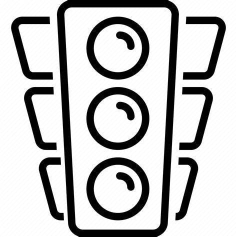 Control Road Safety Semaphore Signal Stoplight Traffic Light Icon