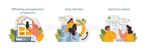 Predictive Analytics Set Process Of Using Data To Forecast Future Outcome Stock Vector