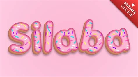 Silaba Strawberry Donut Text Effect Generator