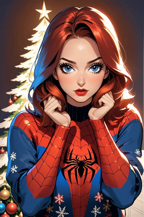 Mary Jane Spiderman Christmas Sweater By Cathrynedelamort On Deviantart