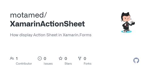 Github Motamedxamarinactionsheet How Display Action Sheet In