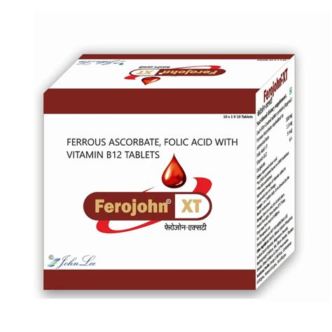 Ferojohnxt Ferrous Ascorbate Eqto Elemental Iron 1 Pack Size 10 10 Tablets At Rs 195 Stripe In