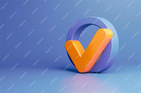 3d Rendering Of Tick Symbol 3d Icon Of Checkmark Represents Completion