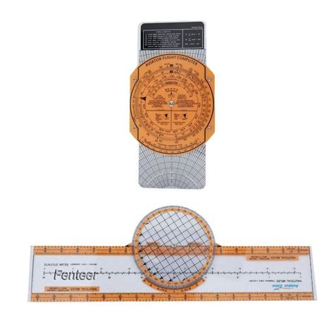 Fenteer Plotter Aviation Slide Ruler Pilots อุปกรณ์คอมพิวเตอร์คงที่วิศวกรรมมัลติฟังก์ชั่นแบบ