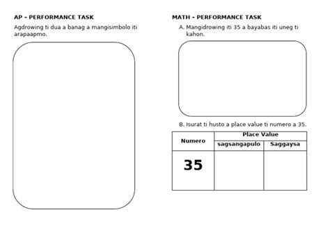 Performance Task Ap And Math Pdf
