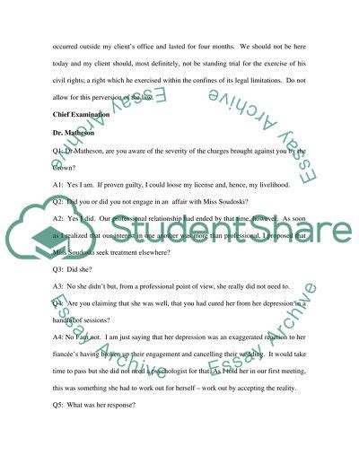 Analysis Of Mock Trial Case Study Example Topics And Well Written Essays 1500 Words