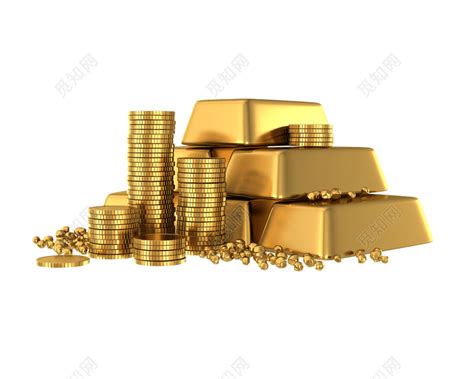 金币金条金块黄金矢量元素图片素材下载 觅知网