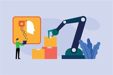 인더스트리 40 공장 작업 로봇 팔 스마트 산업 혁명 2d 평면 벡터 일러스트레이션 Revolution에 대한 스톡 벡터 아트 및 기타 이미지 Revolution