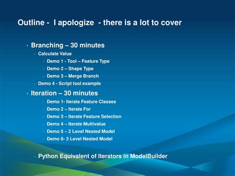Ppt Comprehensive Overview Of Branching And Iteration In Modelbuilder