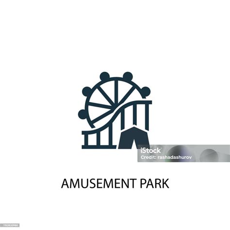 놀이 공원 아이콘입니다 간단한 요소 그림입니다 놀이 공원 개념 기호 디자인입니다 웹 및 모바일에 사용할 수 있습니다 관람차에 대한 스톡 벡터 아트 및 기타 이미지 Istock