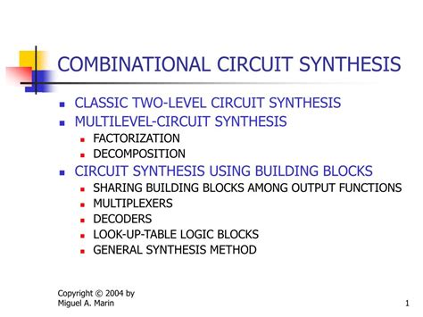 Ppt Combinational Circuit Synthesis Powerpoint Presentation Free