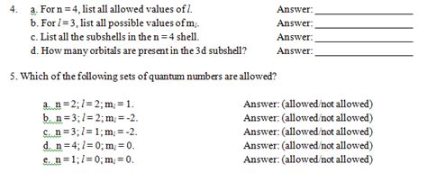 Solved For N 4 List All Allowed Values Of L For L 3 Chegg Com