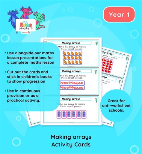 Year 1 Making Arrays Activity Cards Visual Grouping And Arrays