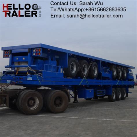40t 3 축 40 피트 평판 트레일러 트레일러 용량 의 고품질 40t 3 축 40 피트 평판 트레일러 트레일러 용량