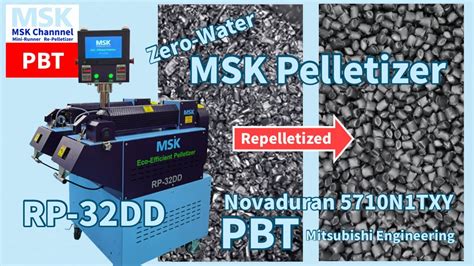 Rp 32dd Pbt Eco Efficient Plastic Pelletizer リペレタイザー Youtube