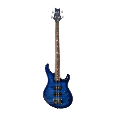 Prs Se 4 String Kingfisher Bass Maple Veneer Faded Blue Wrap Around