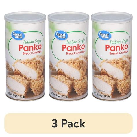 4 Pack Great Value Plain Panko Bread Crumbs 8 Oz