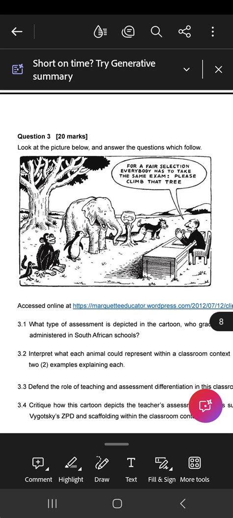 31 What Type Of Assessment Is Shown On The Cartoon Who Grades It Why I