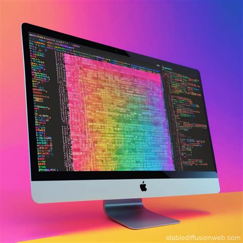 Computer Screen With Javascript Code Stable Diffusion Online