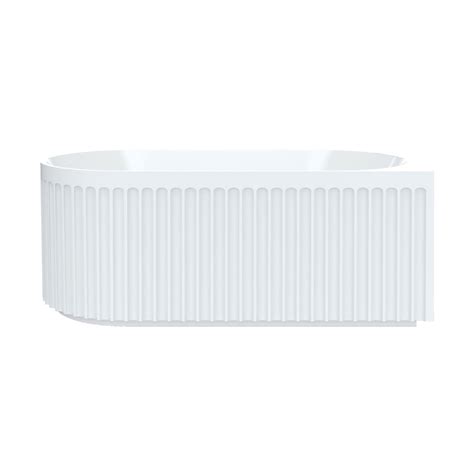 Fienza Eleanor Fluted Left Hand Acrylic Corner Bath 1500mm Beri