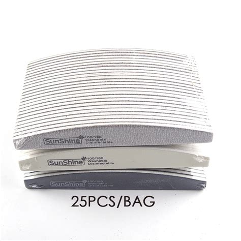 Пилка для ногтей Sunshine 10 шт плотная наждачная бумага 100 180 Шлифовальная Пилка для