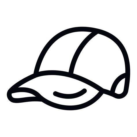 Cap Hat Icon Outline Vector Sport Visor 22592657 Vector Art At Vecteezy