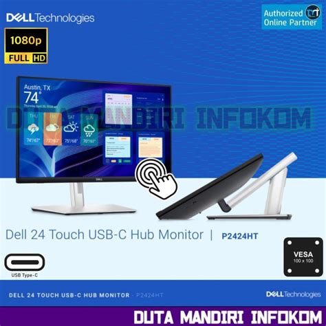 Jual Dell P Ht Inch Touch Fhd Ips Usb C Hub Hdmi Dp Monitor Shopee Indonesia