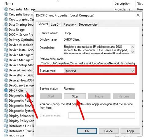 Windows Server 2019 Disabling Dhcp Introserv