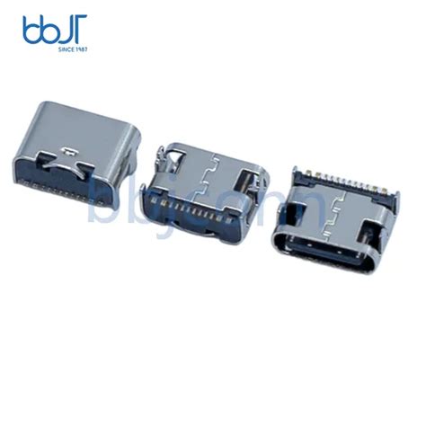 Type C 16p Female Socket Integrated Board Four Pin Plug L 7 60 Ch 1 62 Terminal Smt With Middle
