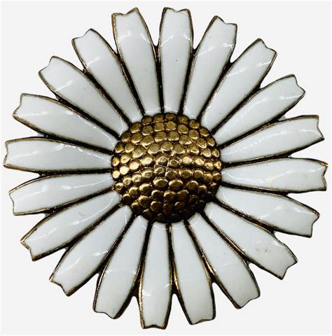 Lot Adorable Vintage Enameled Daisy Pin