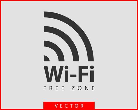 Free Wi Fi Icon Connection Zone Wifi Vector Symbol Radio Waves Signal 12881135 Vector Art At