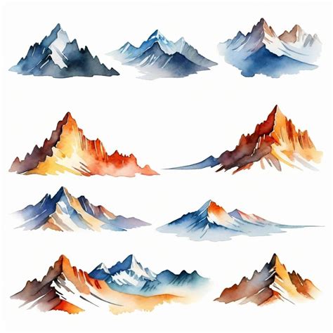 ranges vector set white background isolated a high quality premium ai generated vector