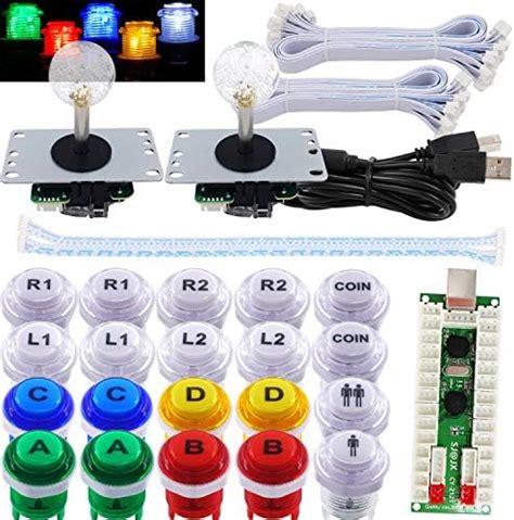 Amazon SJ JX Player Arcade Game LED DIY Kit LED Button Zero Delay USB Encoder Mechanical