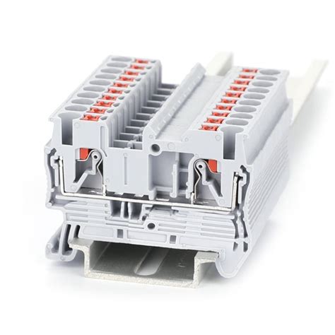 10 Pcs Pt 2 5 Push In Din Rail Mounted Terminal Bl Vicedeal