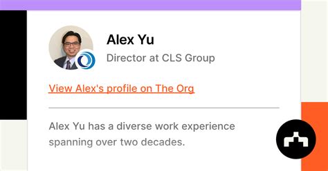 Alex Yu Director At Cls Group The Org