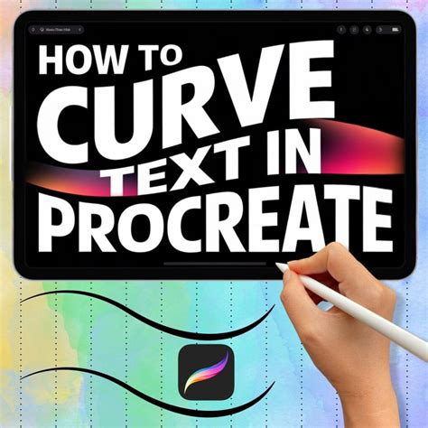 how to curve text in procreate 6 easy methods free curved lettering grid 🎨 artsydee